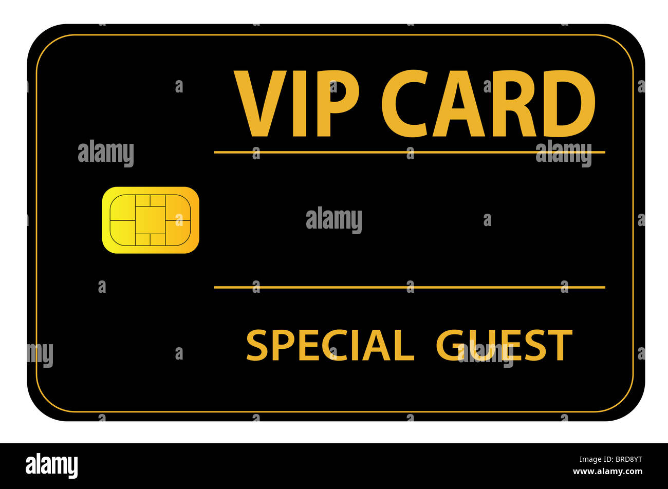 An illustrated VIP card for a special guest Stock Photo - Alamy