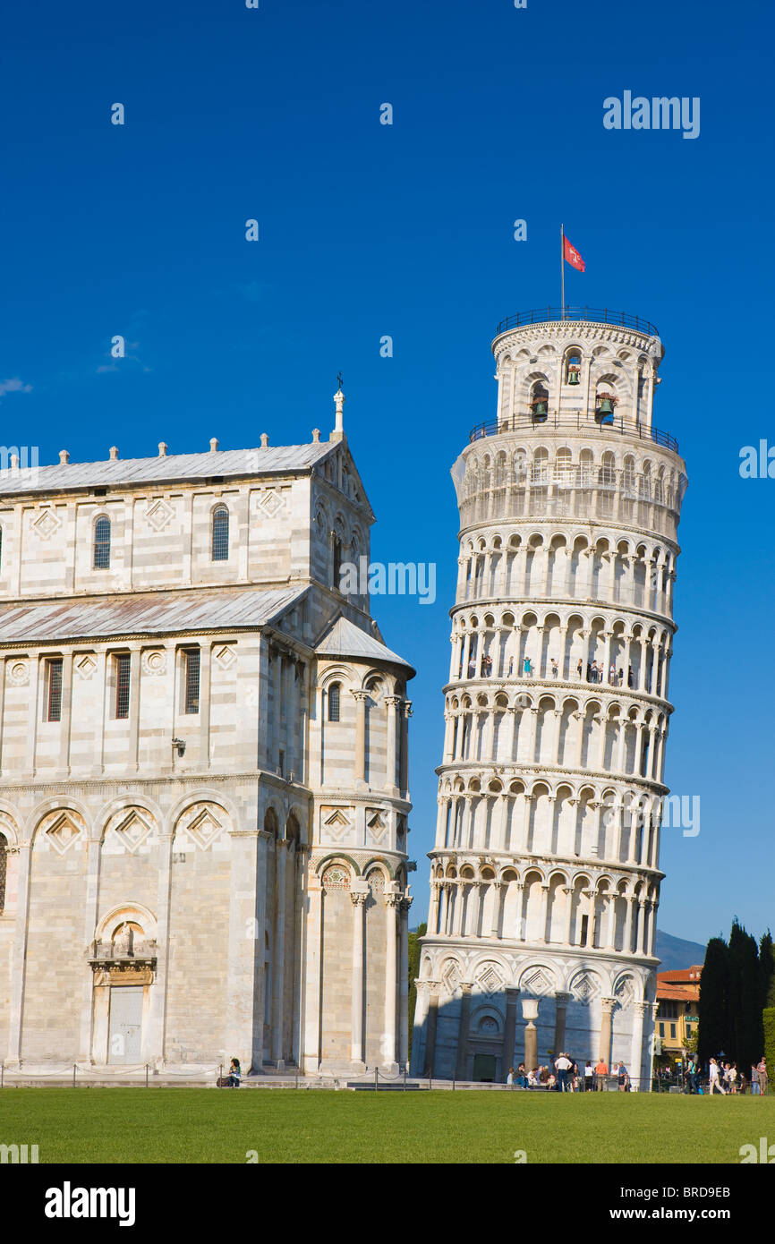 The Leaning Tower of Pisa and Cathedral, Pisa, Tuscany, Italy Stock ...
