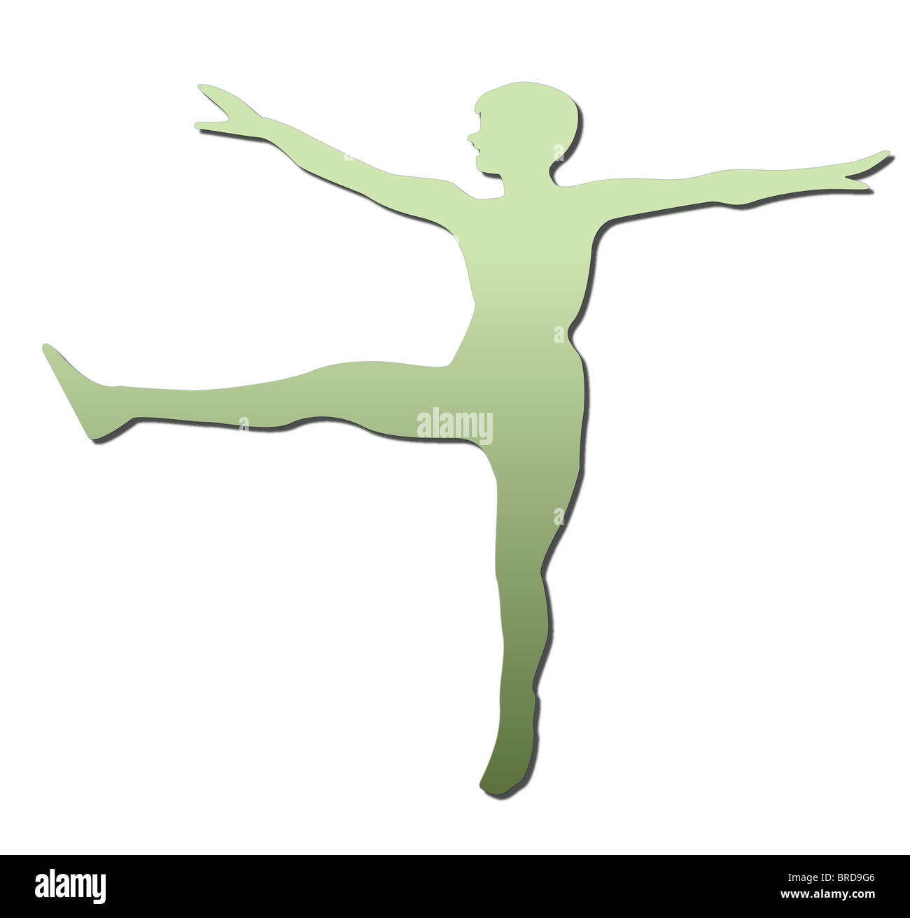 A stylized person dancing. All on white background Stock Photo - Alamy