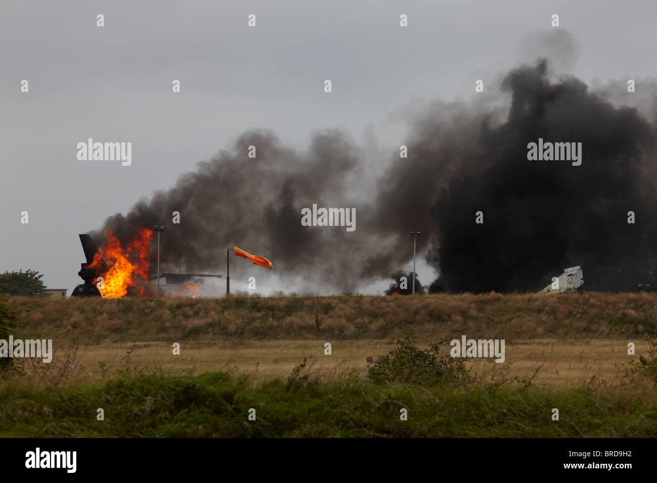 Plane crash fire hi-res stock photography and images - Alamy