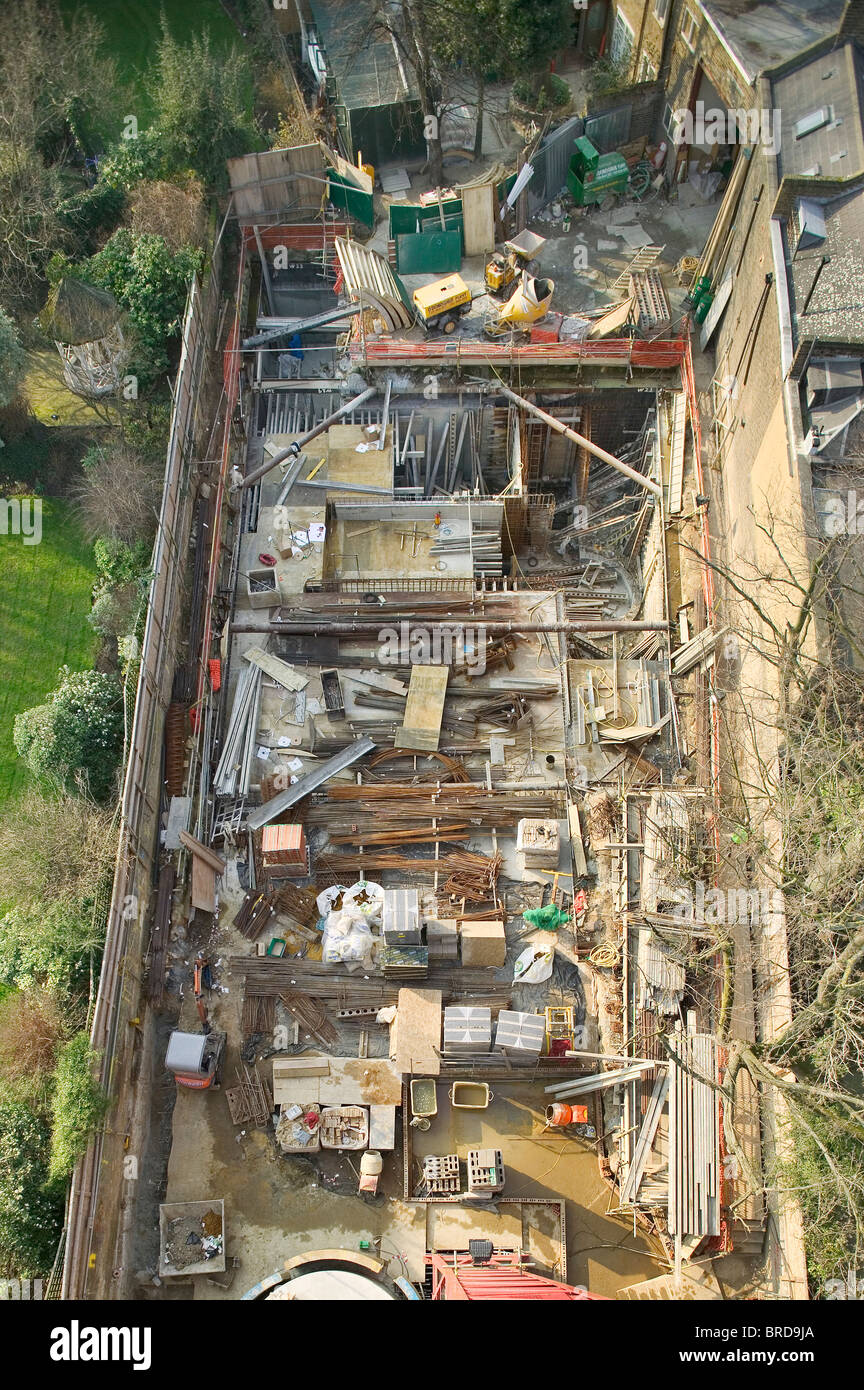 Bird's eye view of residential construction Stock Photo - Alamy