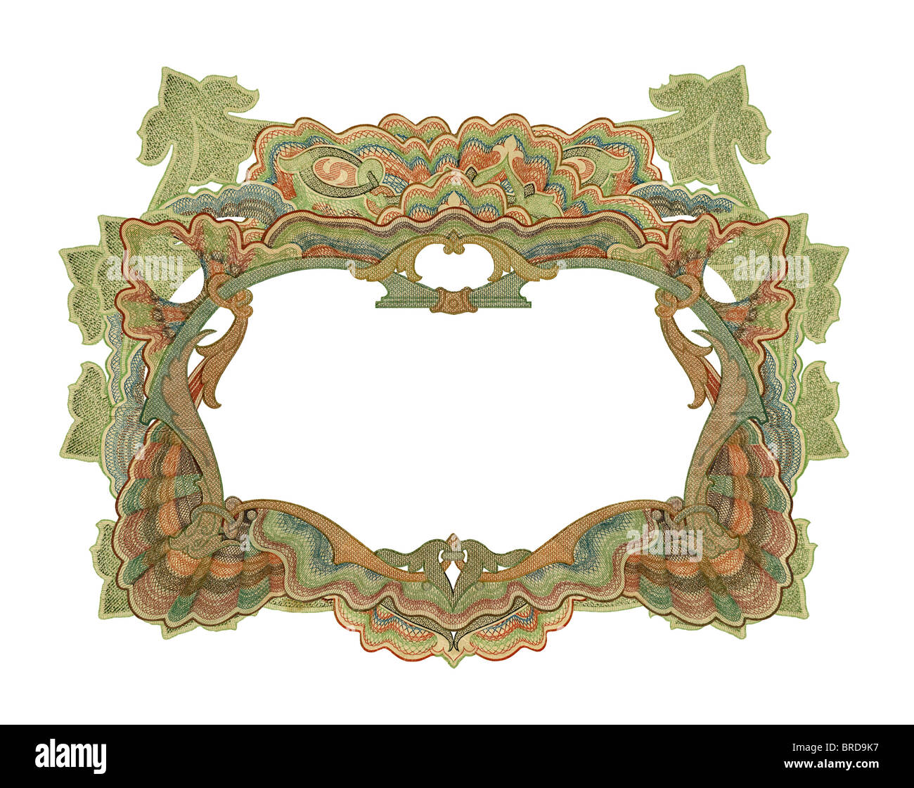 Luxuriously illustrated old colored victorian frame Stock Photo - Alamy
