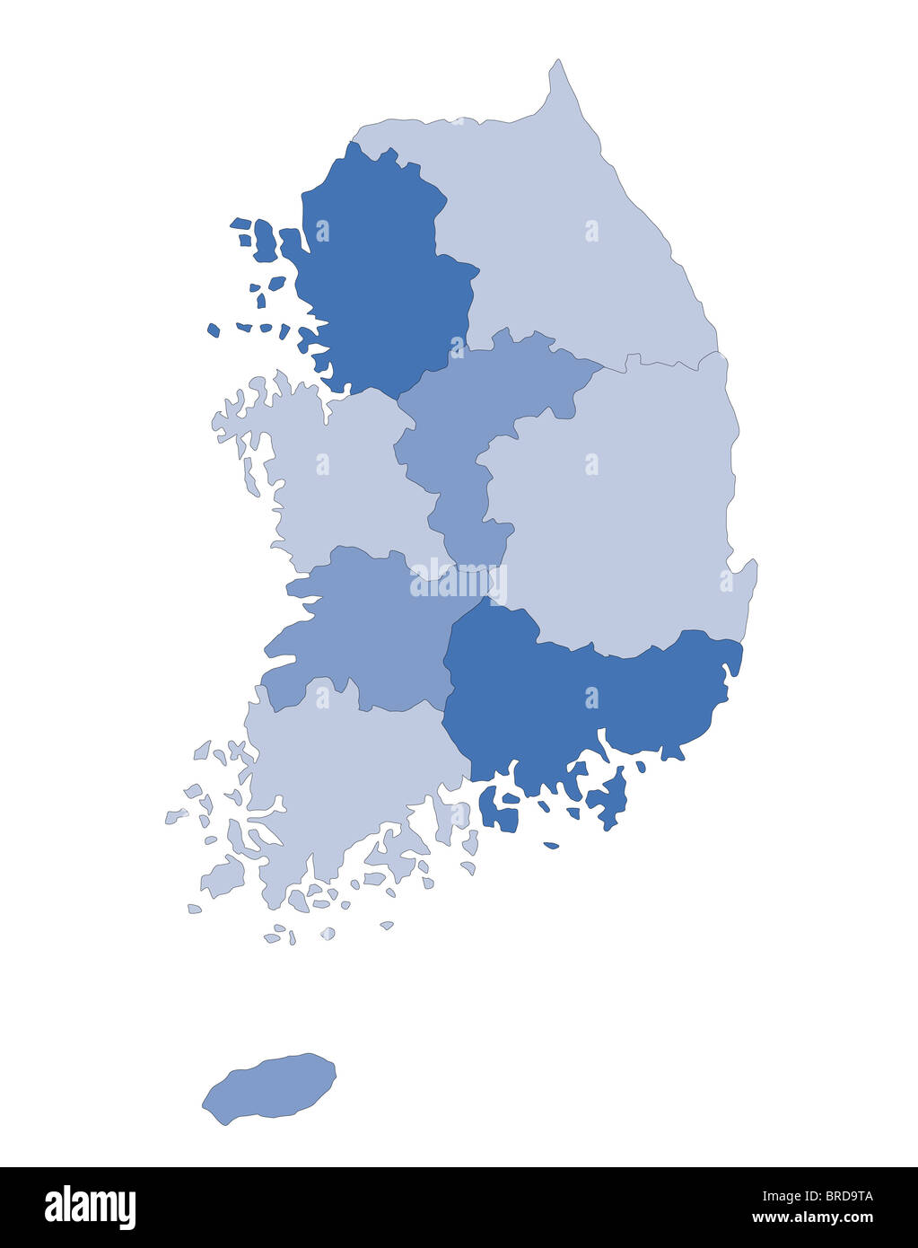 Map of south korea hi-res stock photography and images - Alamy