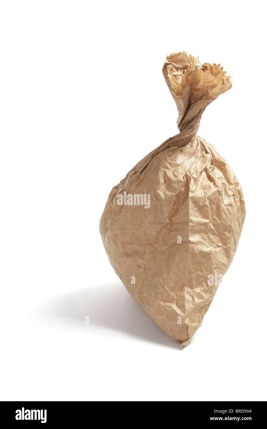 Crumpled Brown Paper Bag Stock Photo - Alamy