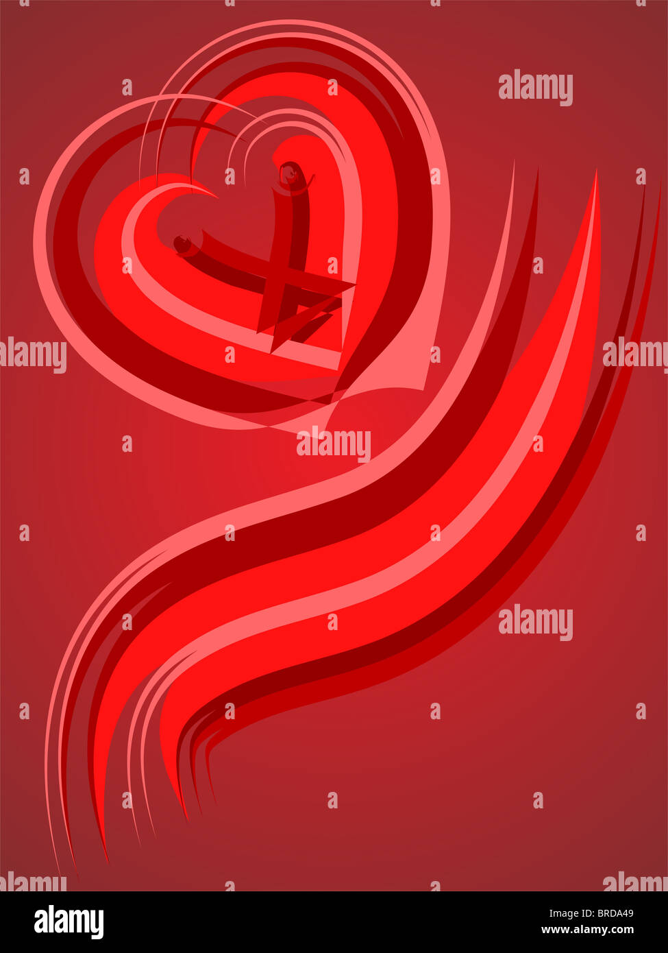 Line color happy heart hi-res stock photography and images - Alamy