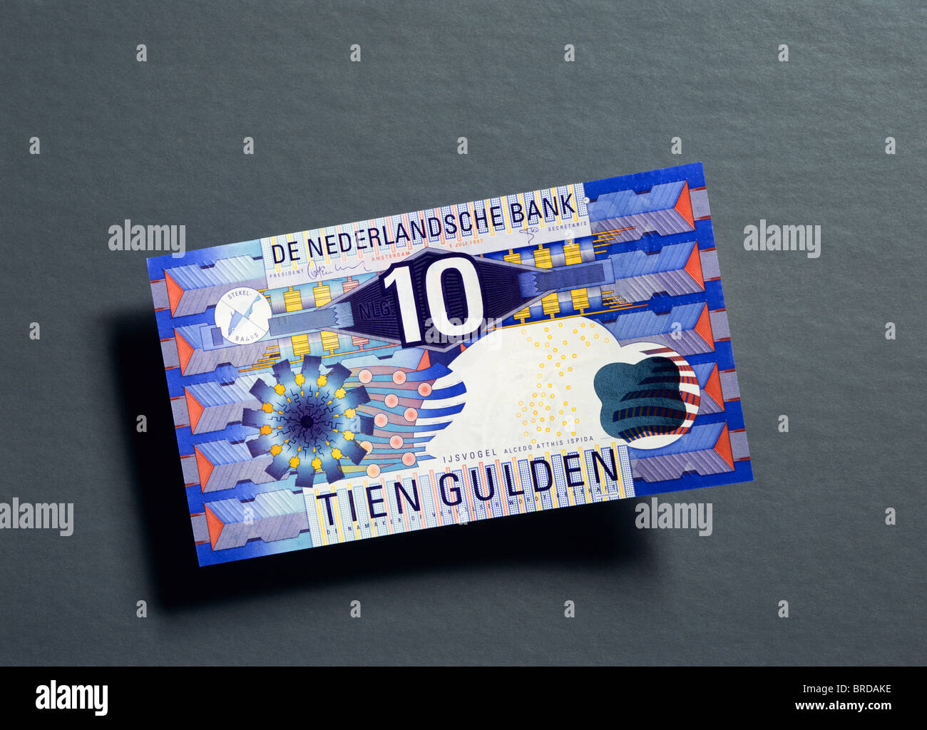 Former 10 Dutch Guilders note Stock Photo - Alamy