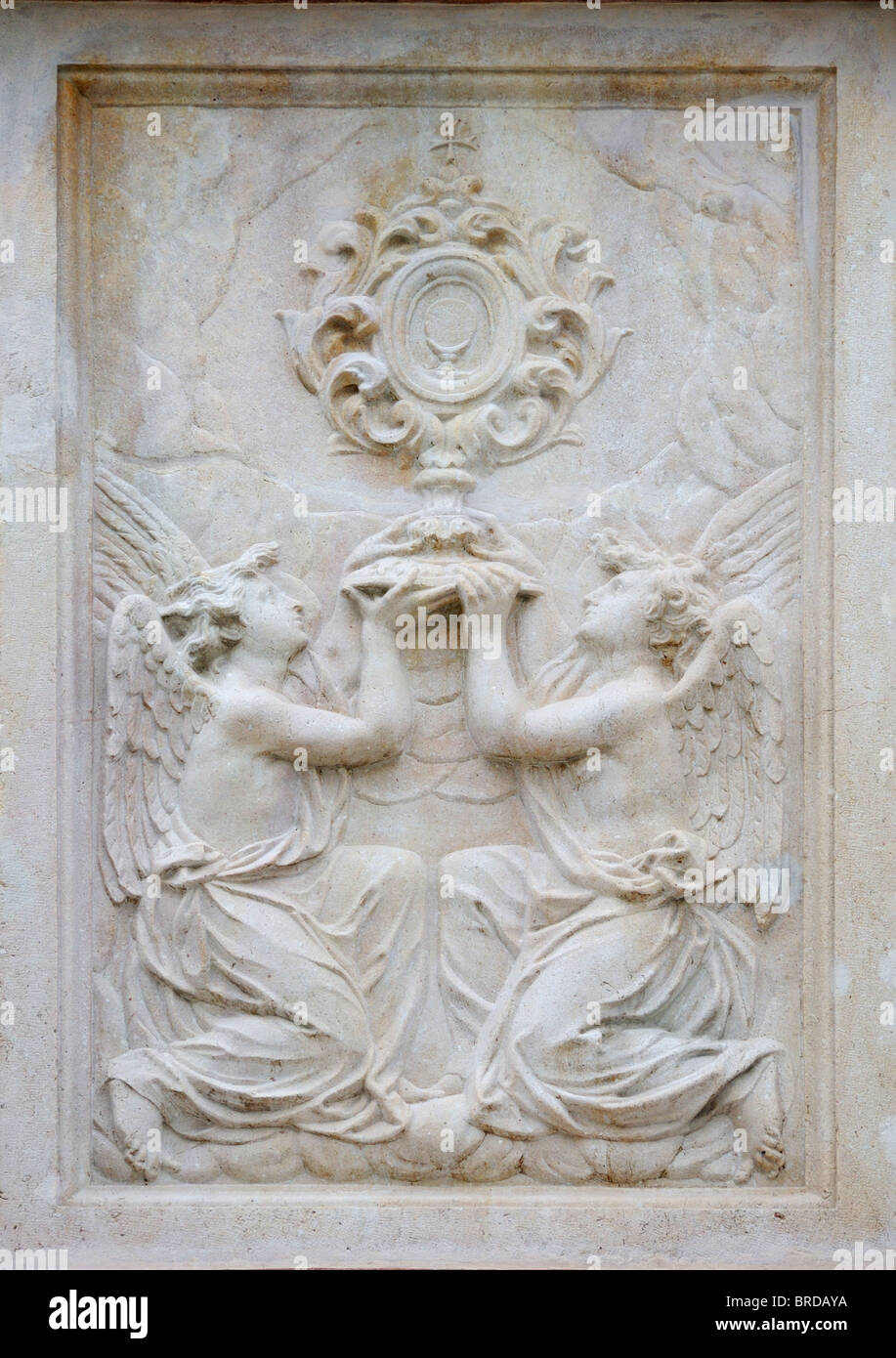 Gyor, W Transdanubia, Hungary. Column of the Virgin Mary in Szechenyi ...