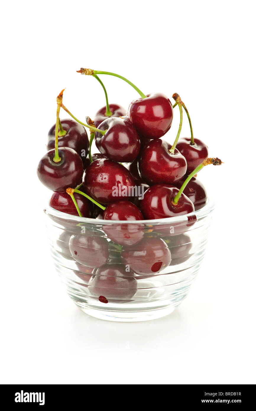 Bowl of cherries detail Cut Out Stock Images & Pictures - Alamy