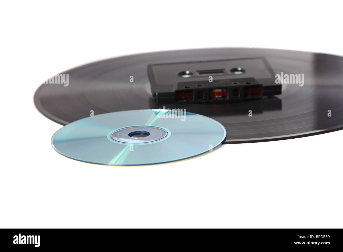 Three types of sound carrier. All isolated on white background Stock ...