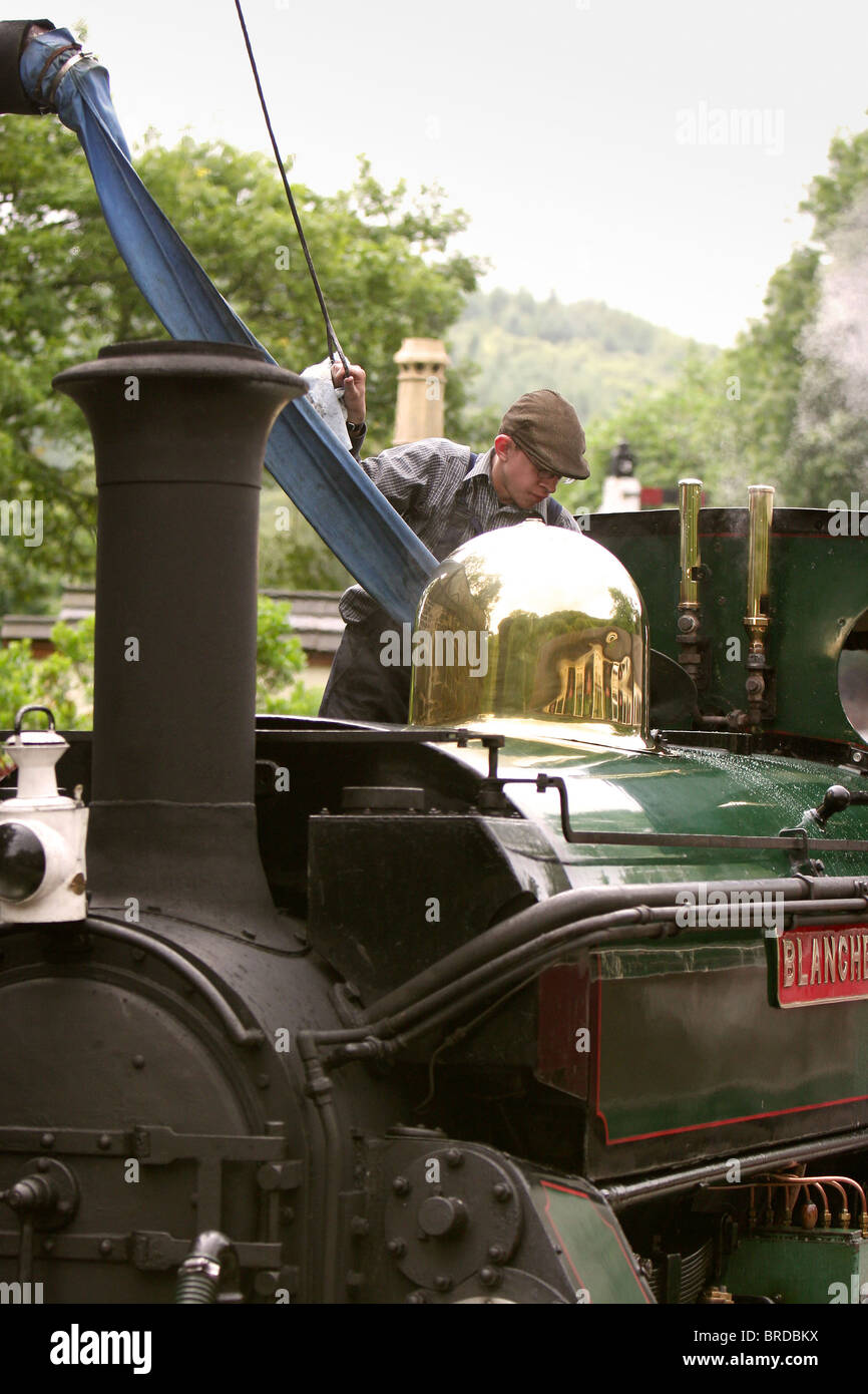 Steam tank Engines on the welsh Ffestiniog railway rural train service ...