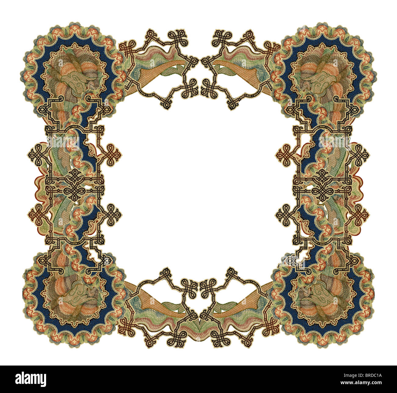 Luxuriously illustrated old colored victorian frame Stock Photo - Alamy