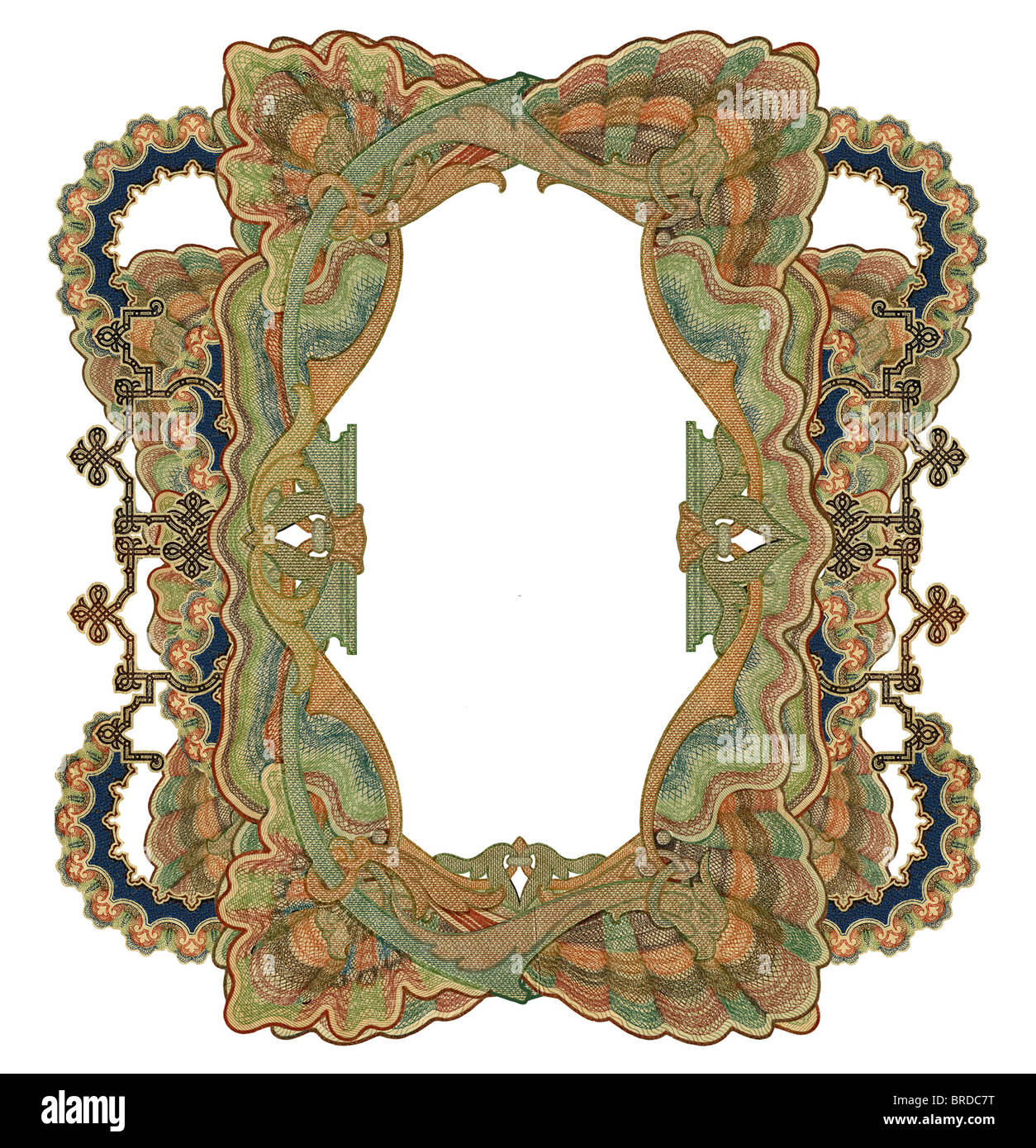 Luxuriously illustrated old colored victorian frame Stock Photo - Alamy
