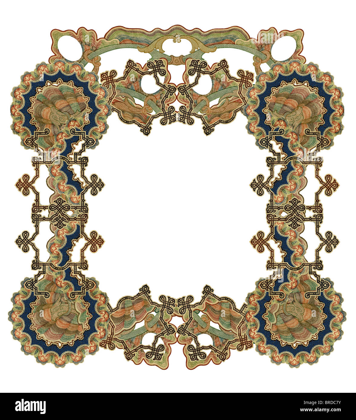 Luxuriously illustrated old colored victorian frame Stock Photo - Alamy