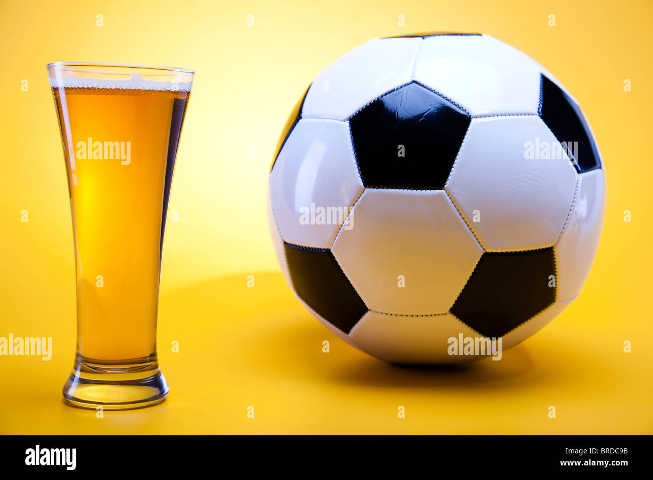 Beer collection, football Stock Photo - Alamy