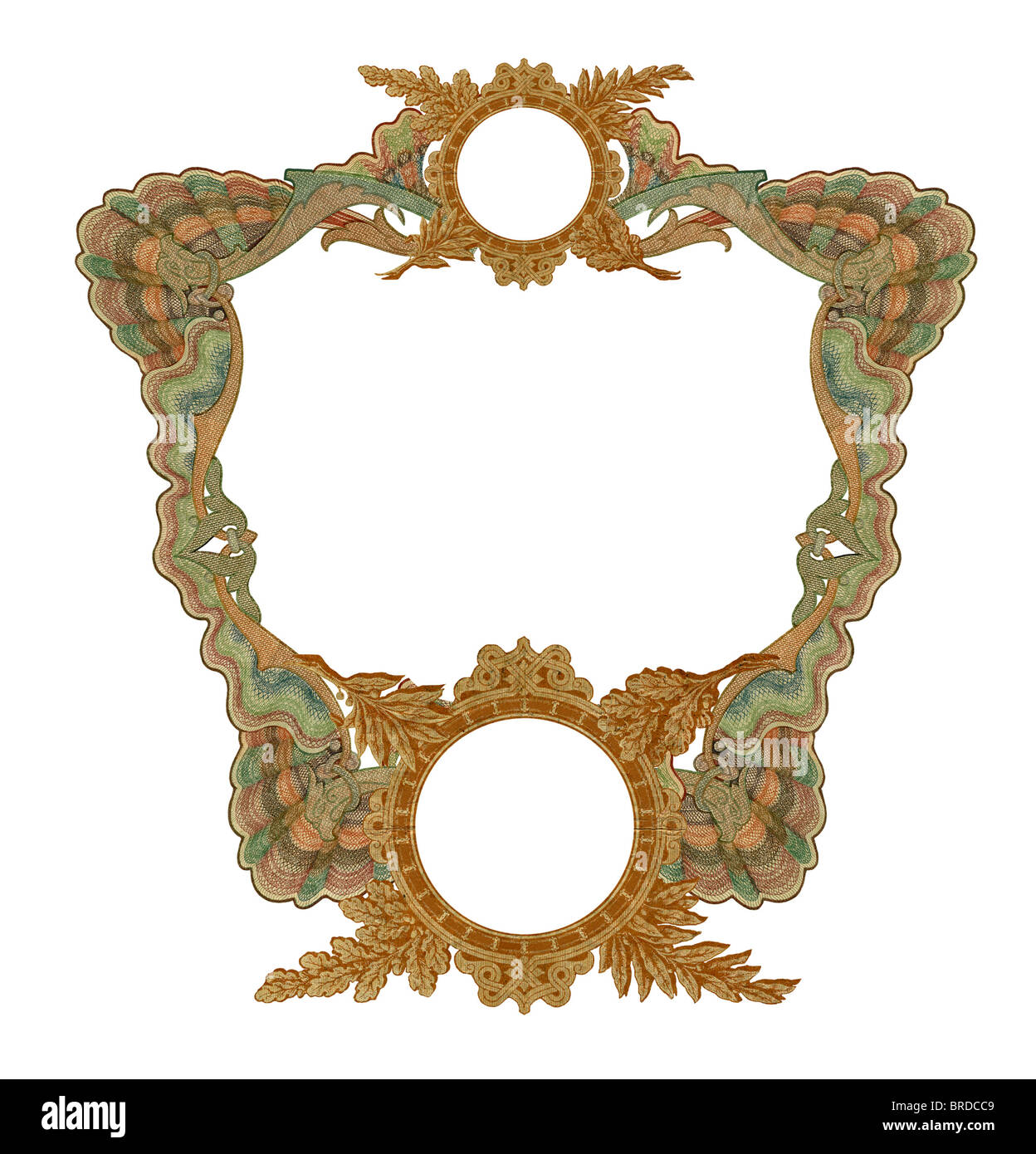 Luxuriously illustrated old colored victorian frame Stock Photo - Alamy
