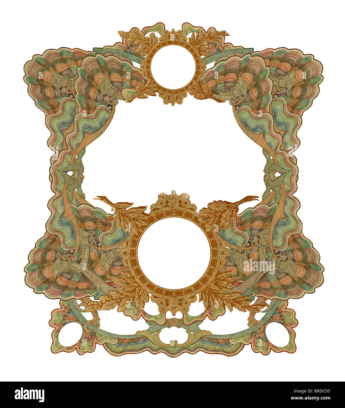 Luxuriously illustrated old colored victorian frame Stock Photo - Alamy
