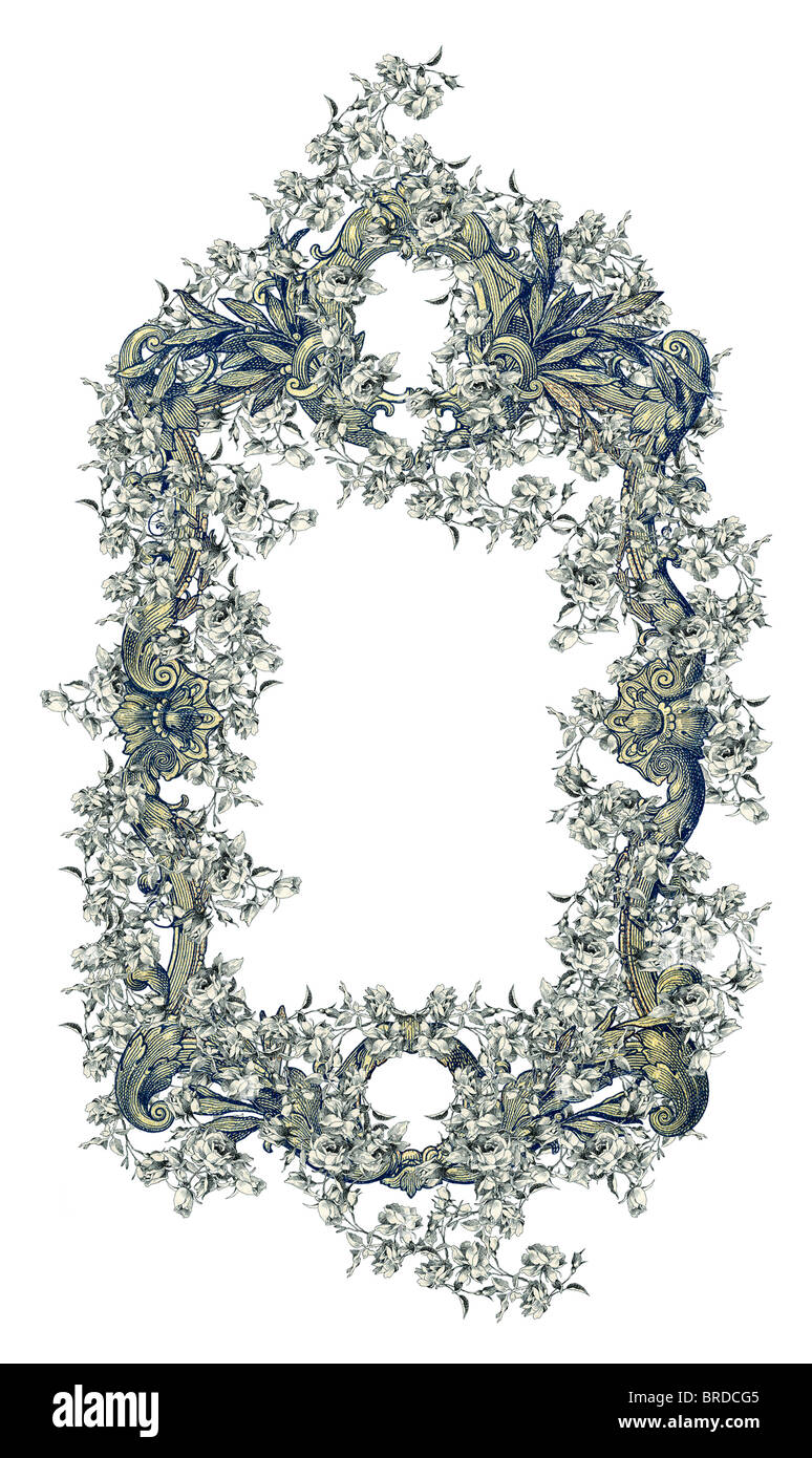 Luxuriously color illustrated old victorian frame Stock Photo - Alamy