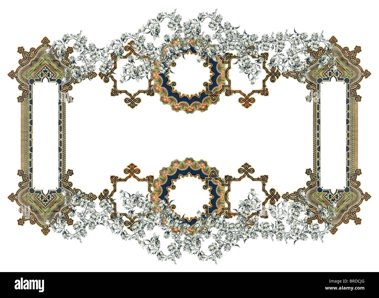 Luxuriously color illustrated old Victorian frame Stock Photo - Alamy