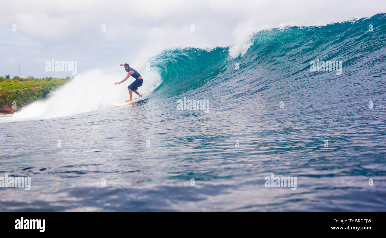 Surfing in Balangan surf spot, Bali, Indonesia Stock Photo - Alamy