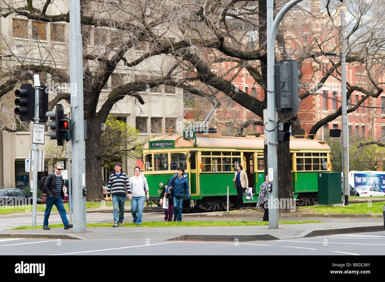 Tram in Victoria Parade, East Melbourne, Victoria, Australia Stock ...