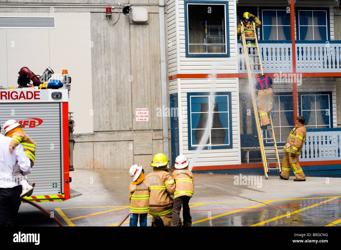 Fire rescue demonstration, Fire Services Museum, Melbourne, Victoria ...