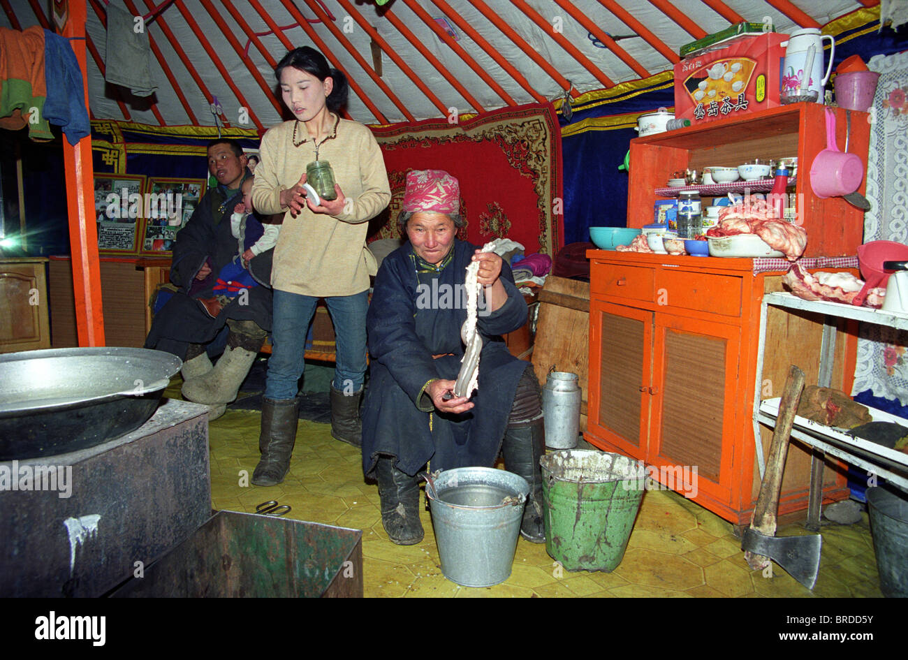 Mongolia mongolie Mongolie traditional dress native people Stock Photo ...