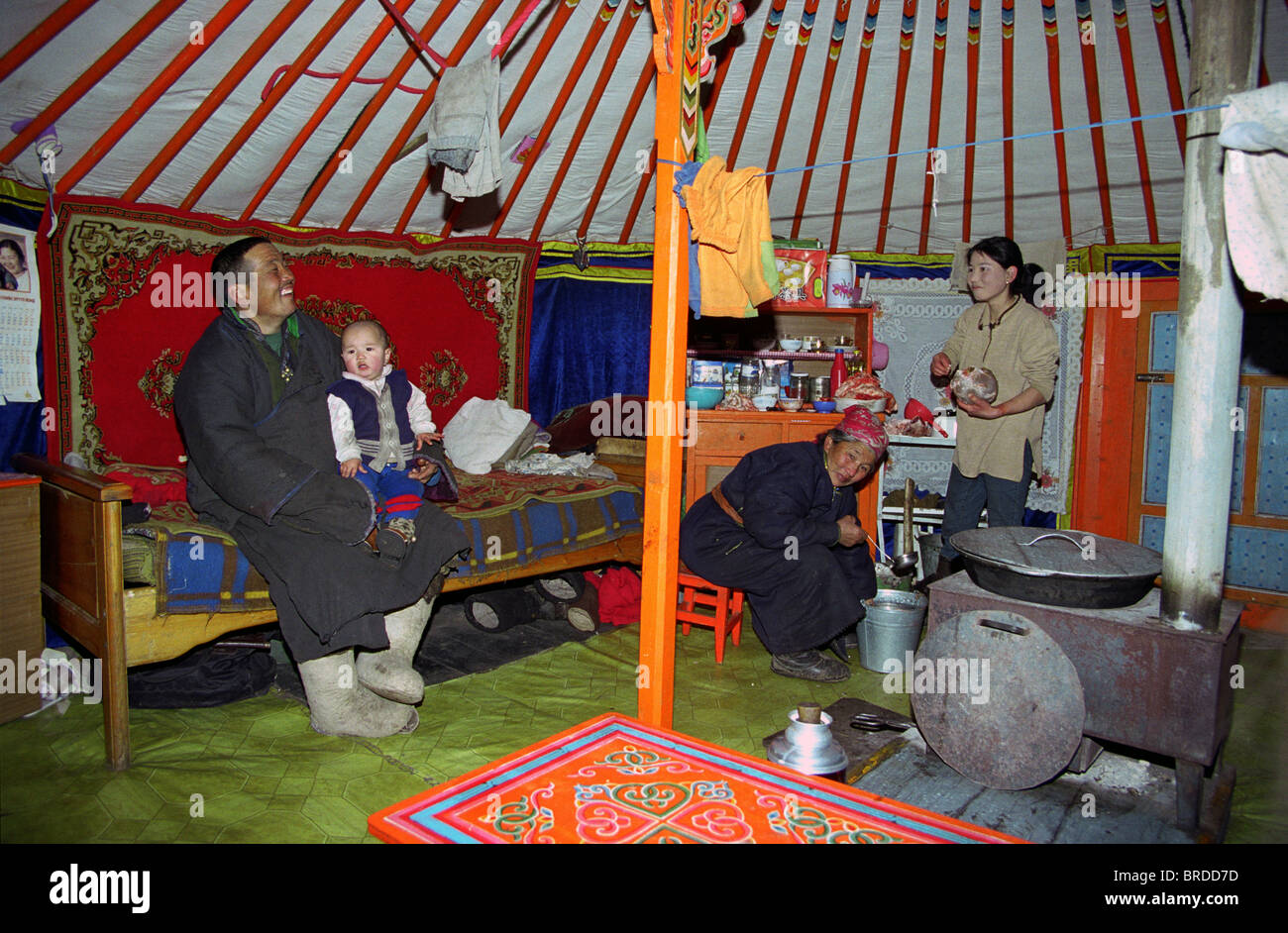 inside a yurt Mongolia mongolie Mongolie traditional dress native ...