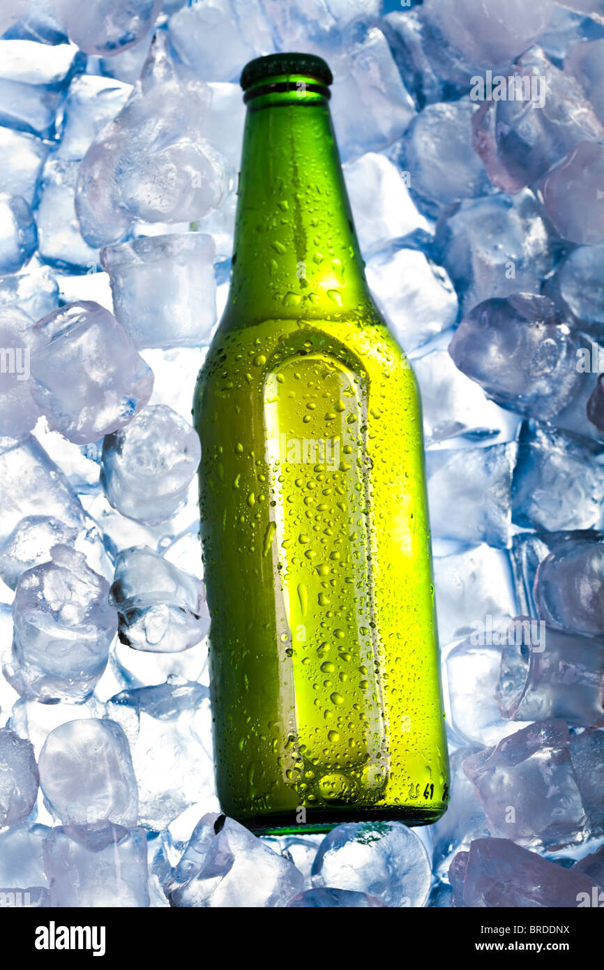 Beer is in ice Stock Photo - Alamy