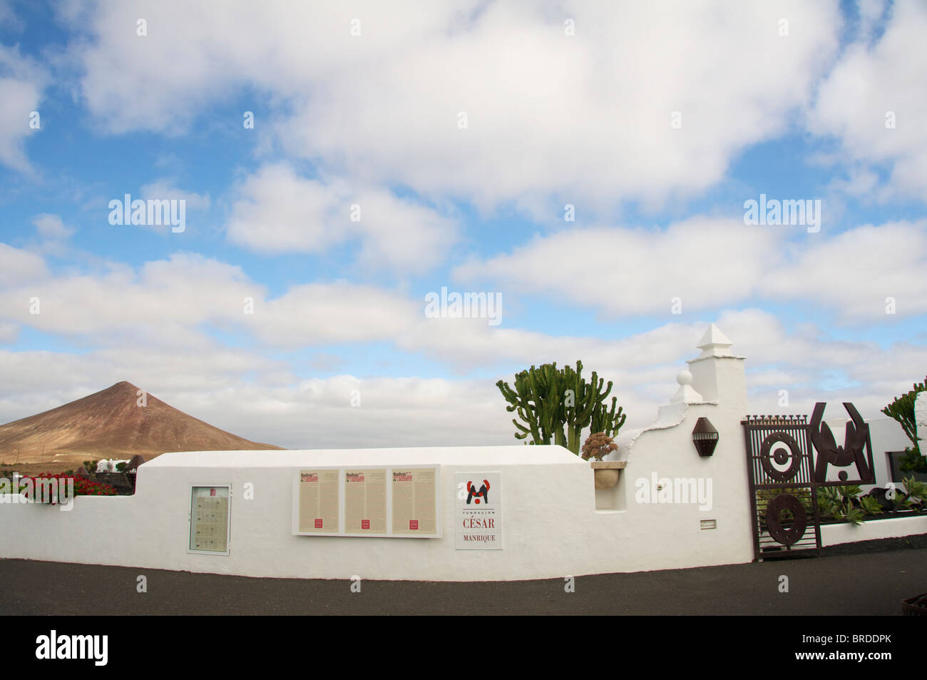 The entrance to the Cesar Manrique Foundation, Lanzarote, Canary ...