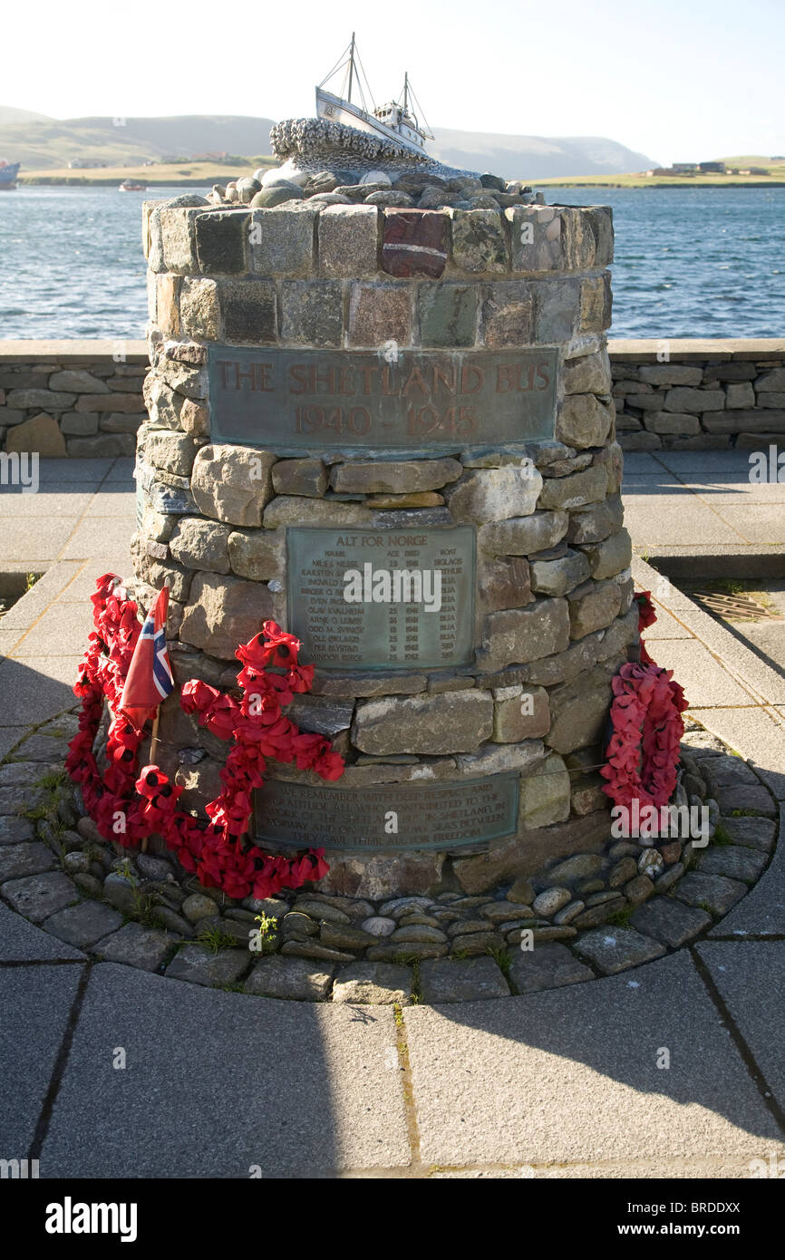 The Shetland Bus memorial, Scalloway, Shetland Islands, Scotland Stock ...