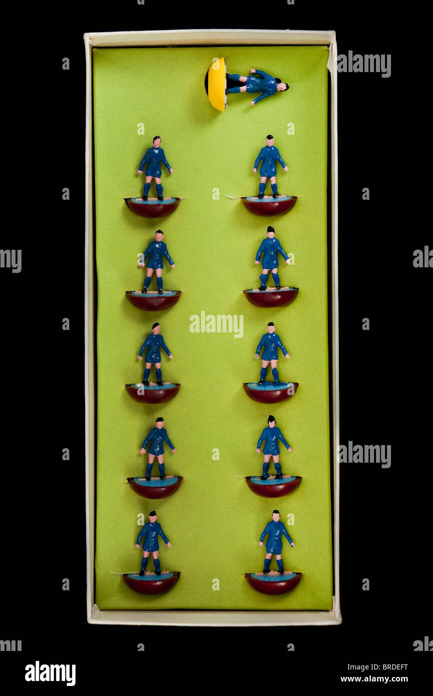 Vintage Subbuteo football / soccer team Stock Photo - Alamy