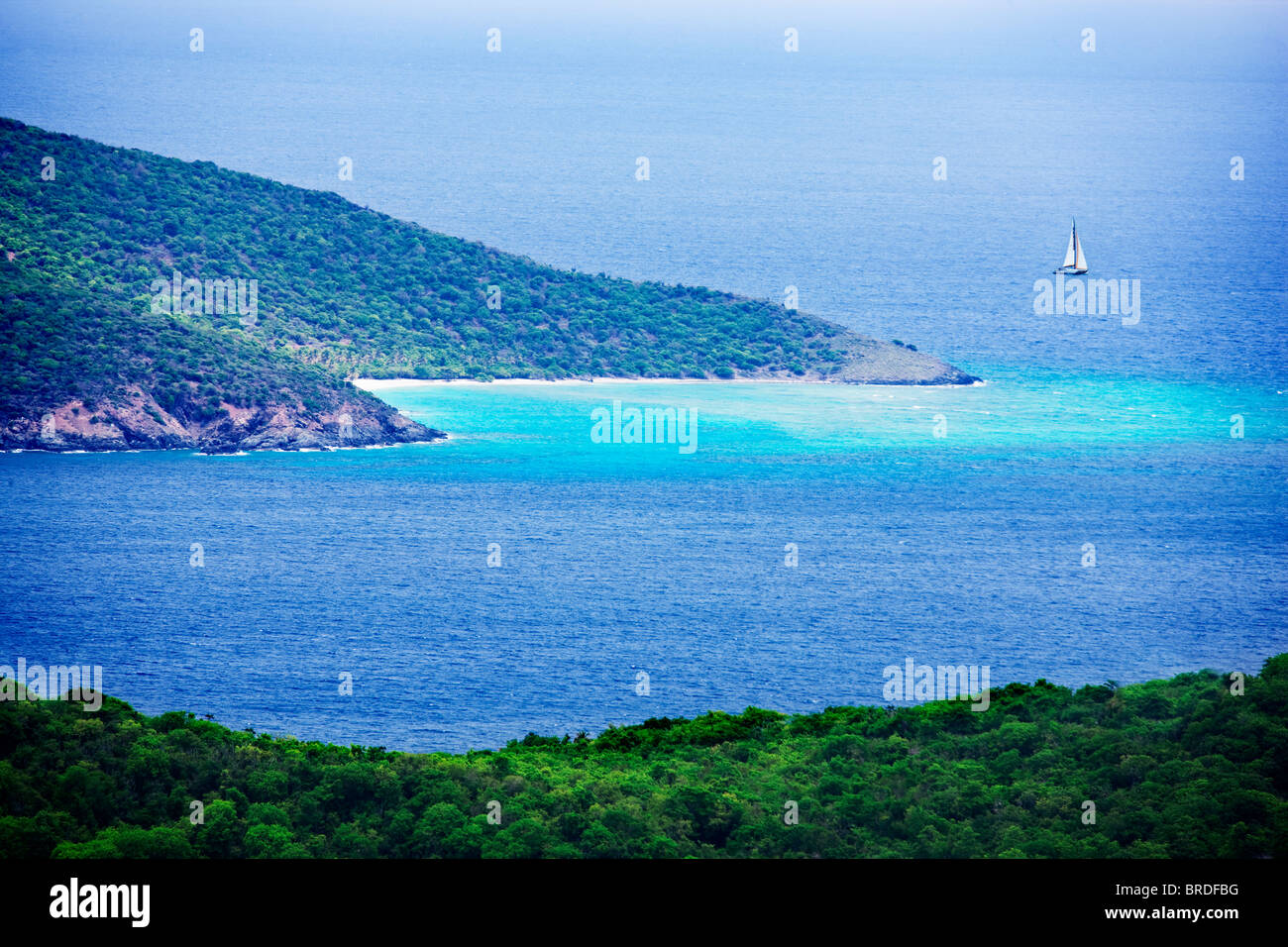 Hans Lolick Island as seen from St. Thomas. Us Virgin Islands Stock ...