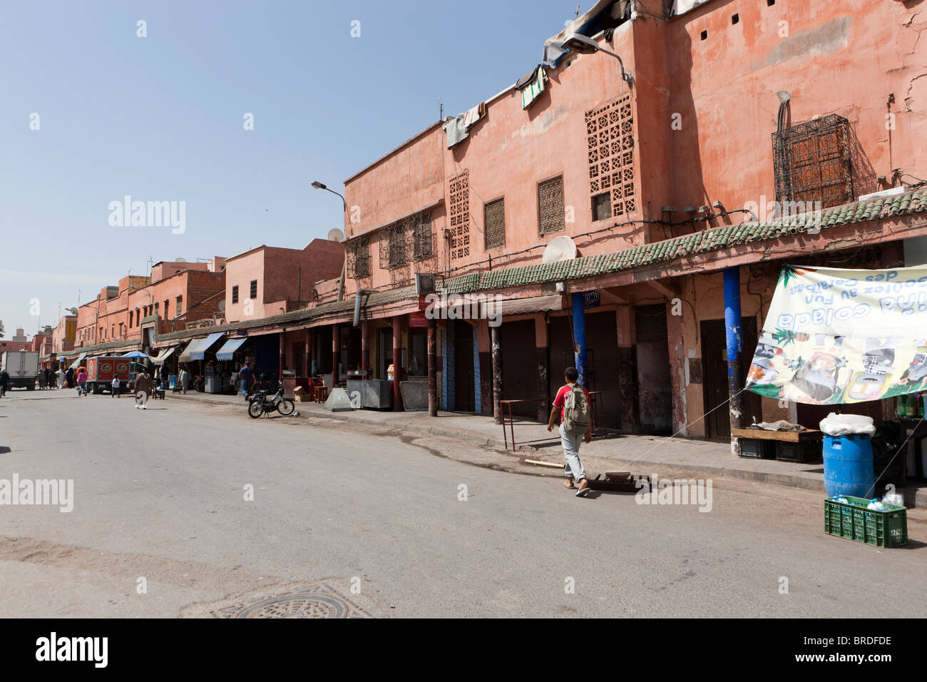 Street in the Marrakech (Marrakesh), Morocco, North Africa, Africa ...