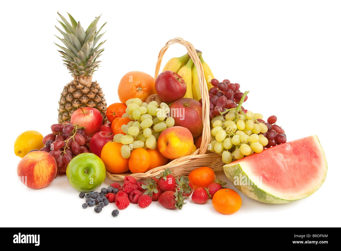 This is an isolated arrangement of fruits Stock Photo - Alamy