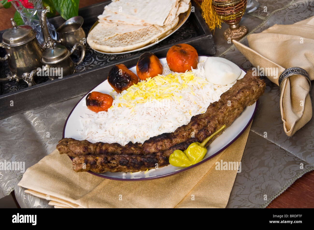 Persian Chelo Kebab Stock Photo - Alamy