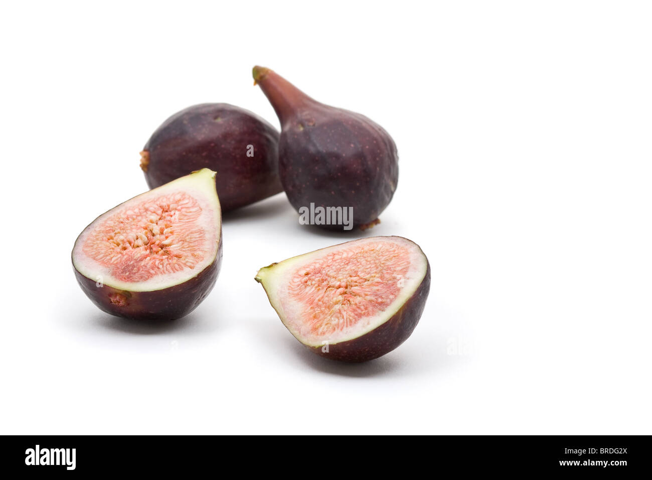 Whole cut purple figs Cut Out Stock Images & Pictures - Alamy