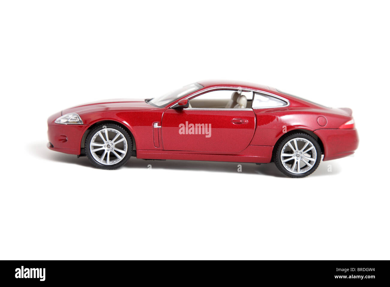 red toy car isolated on white background Stock Photo - Alamy