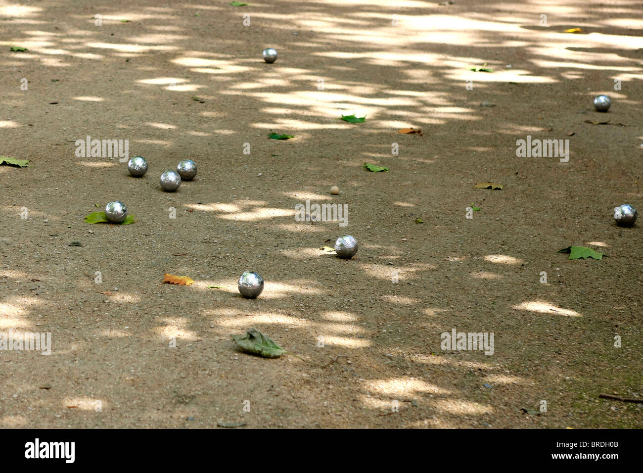 Set of Boules in Bristol park Stock Photo - Alamy
