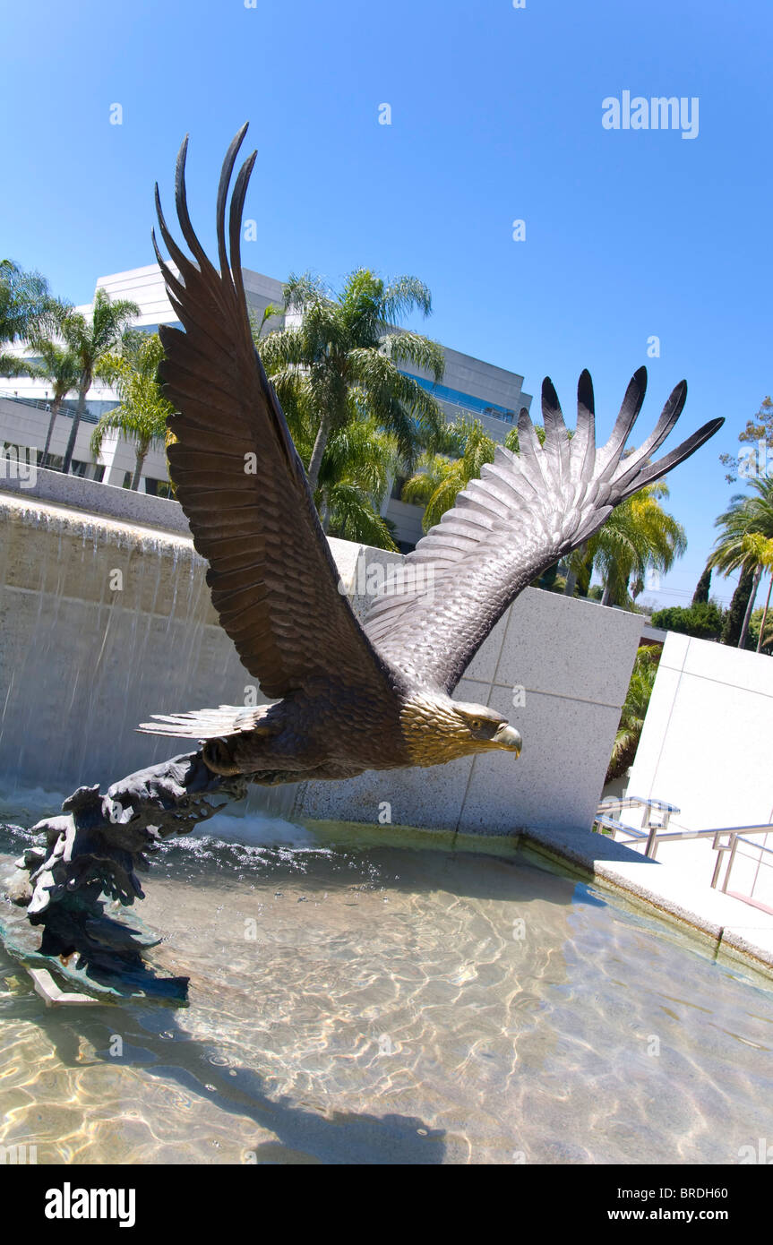 Bronze Sculpture of Eagle, Crystal Cathedral, California, USA Stock ...