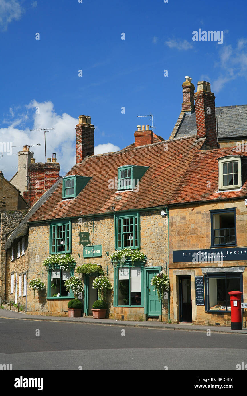 The Green restaurant on The Green in Sherborne Dorset England UK Stock ...