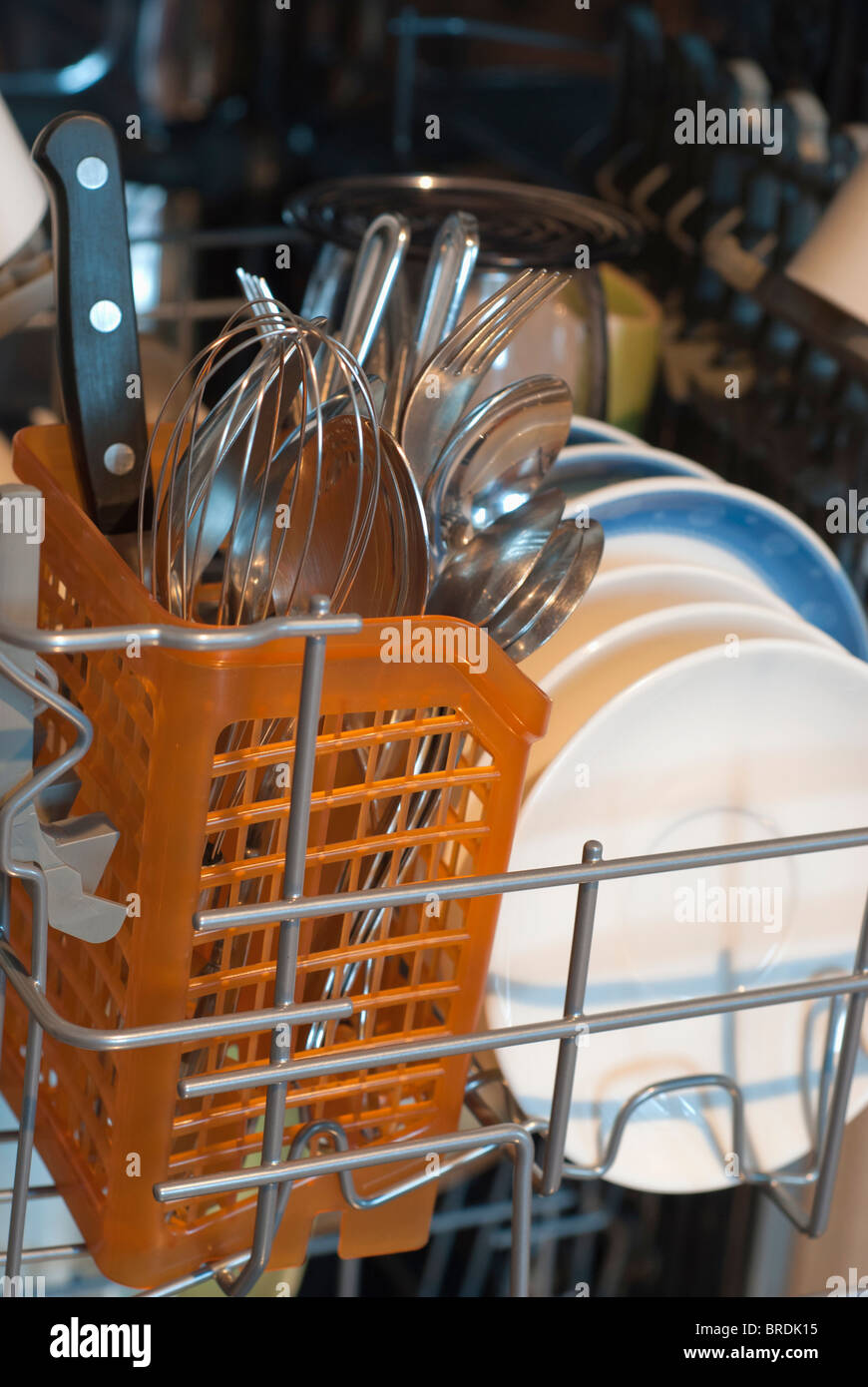 Dishware inside of the dishwasher machine Stock Photo - Alamy