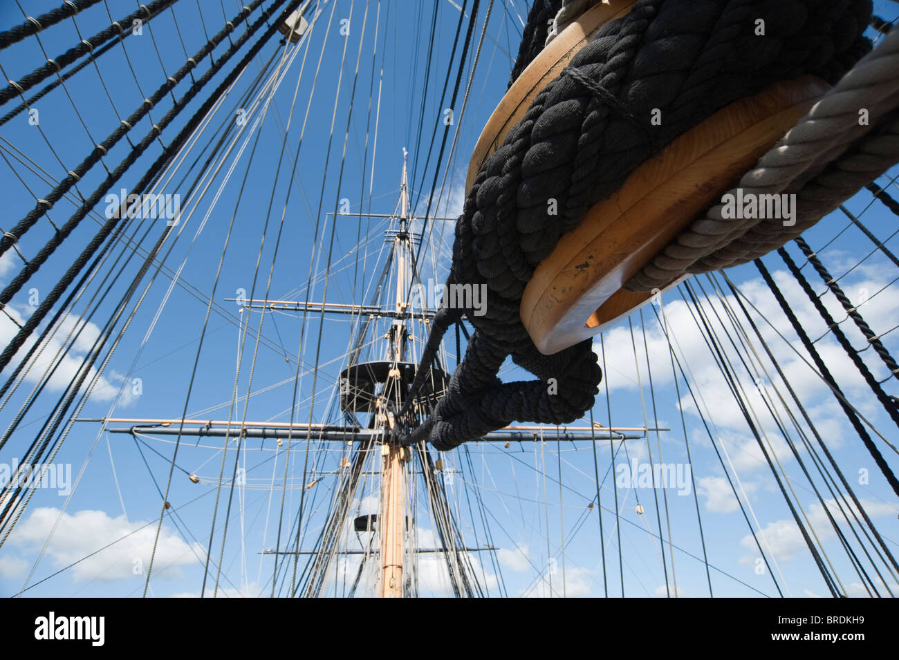 Rigging Block, HMS Victory, Portsmouth Historic Dockyard, England, UK ...