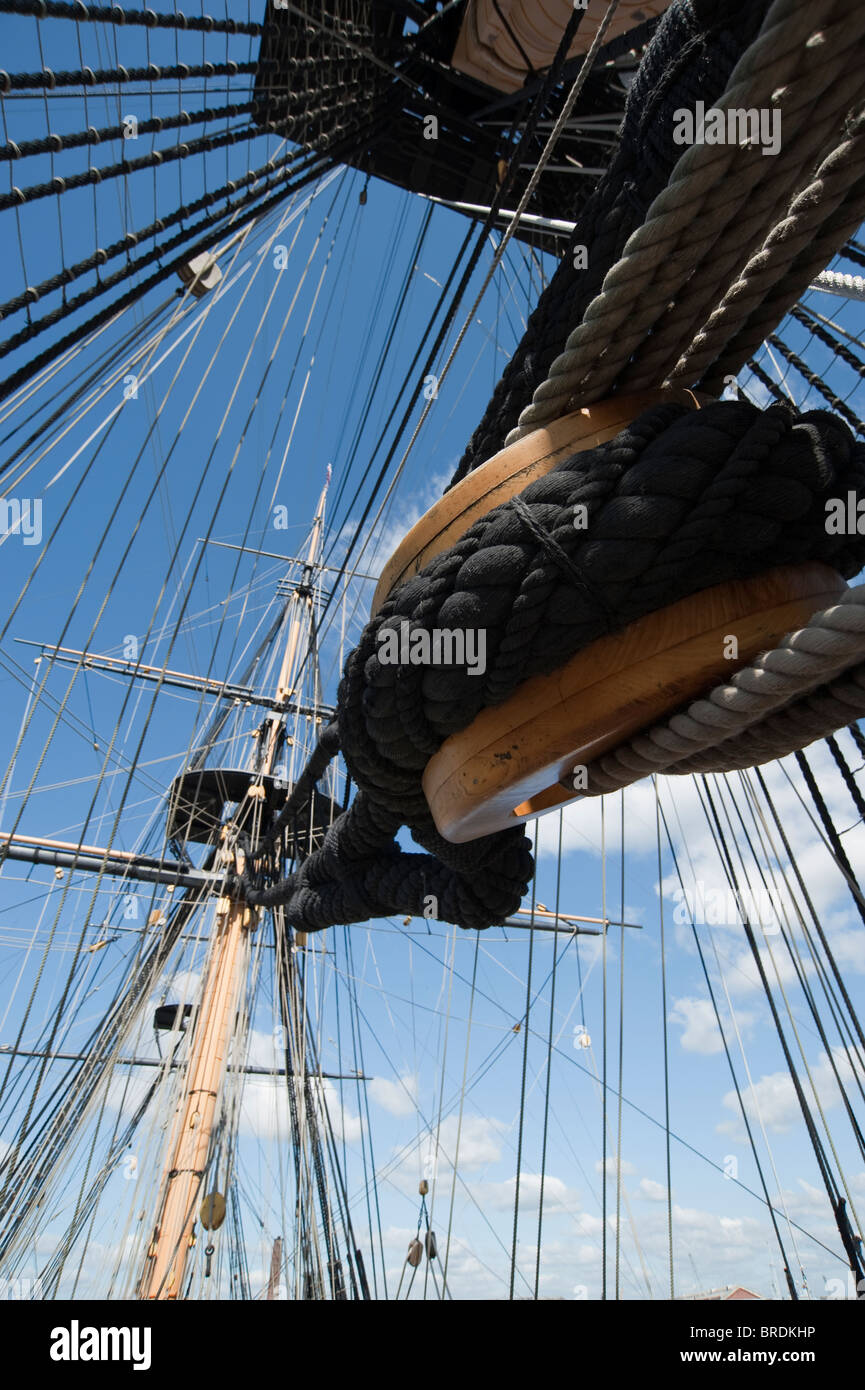 Rigging Block, HMS Victory, Portsmouth Historic Dockyard, England, UK ...
