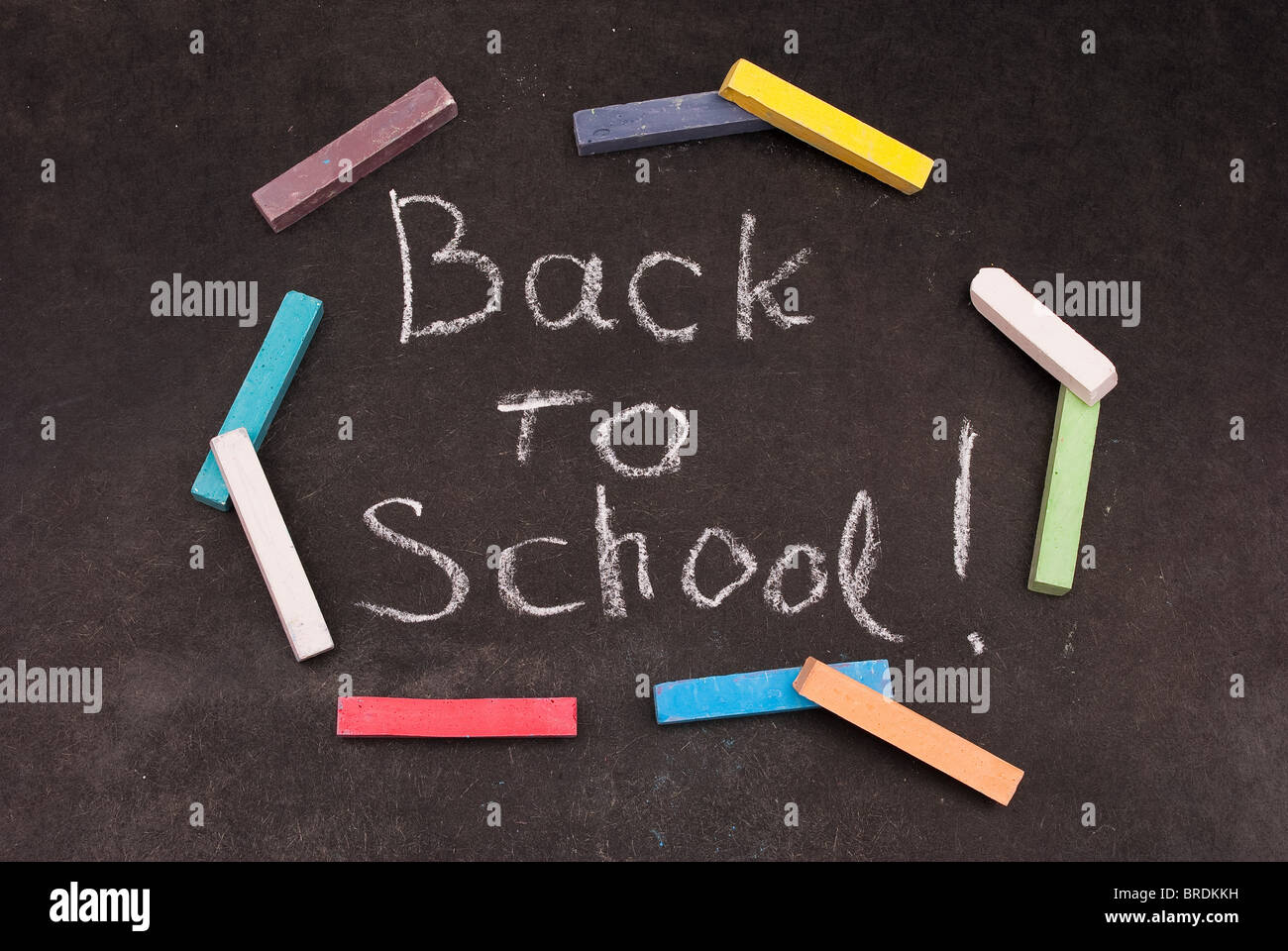 Back to school written on chalkboard Stock Photo - Alamy