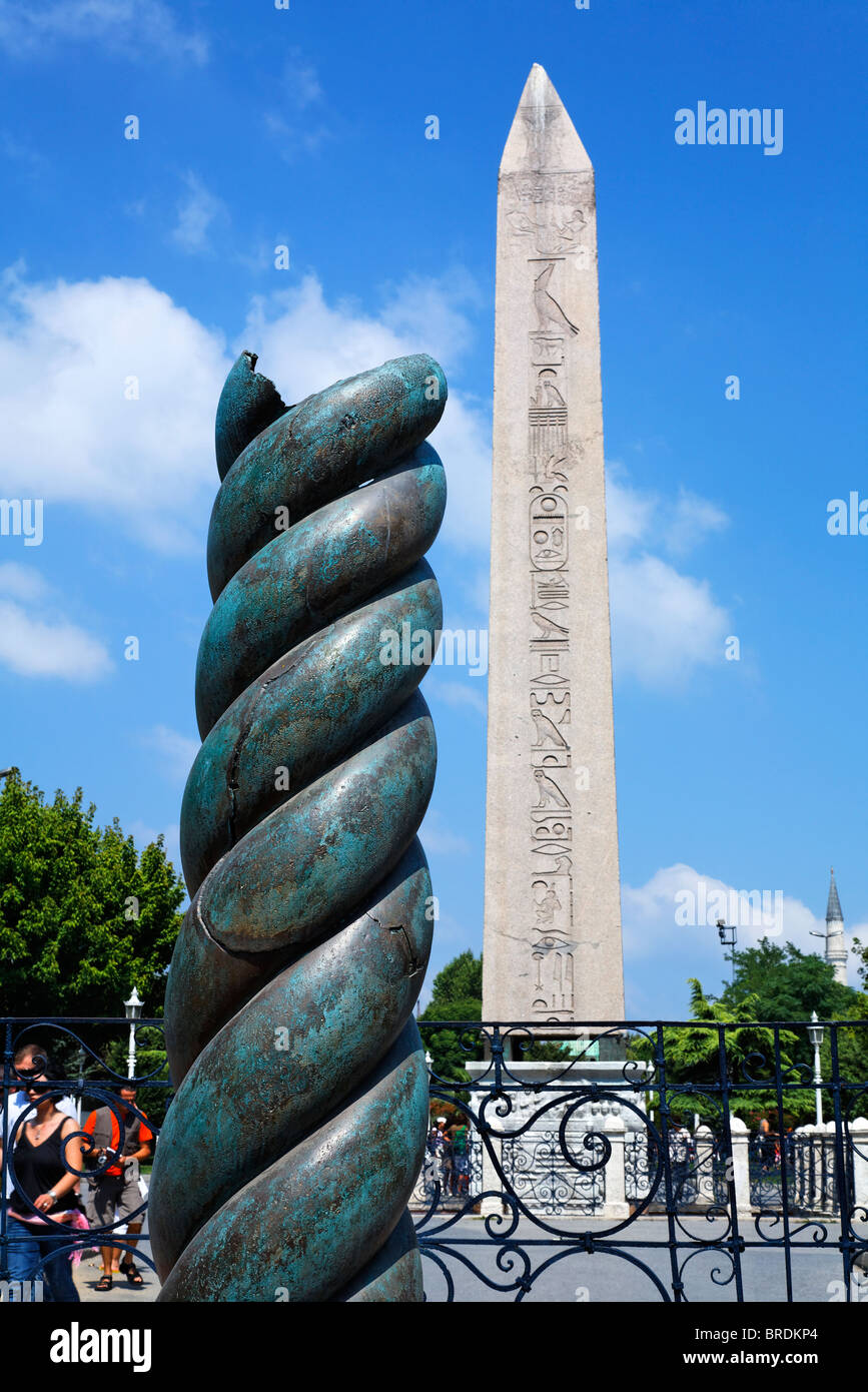 The Egyptian Obelisk and the Serpent Column, Sultanahmet Square ...