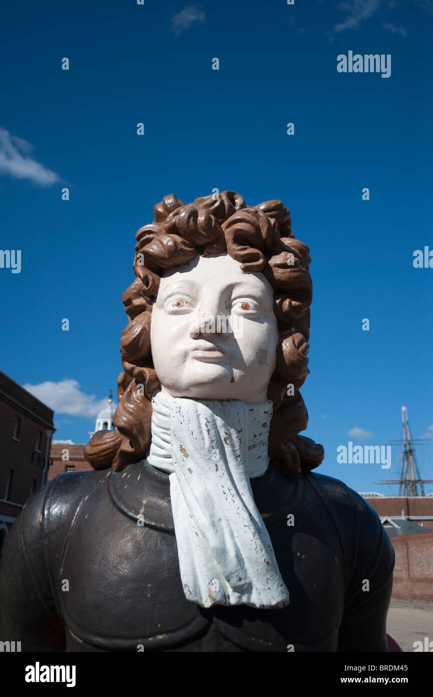 Ships Figurehead, Portsmouth Historic Dockyard, England, UK Stock Photo ...