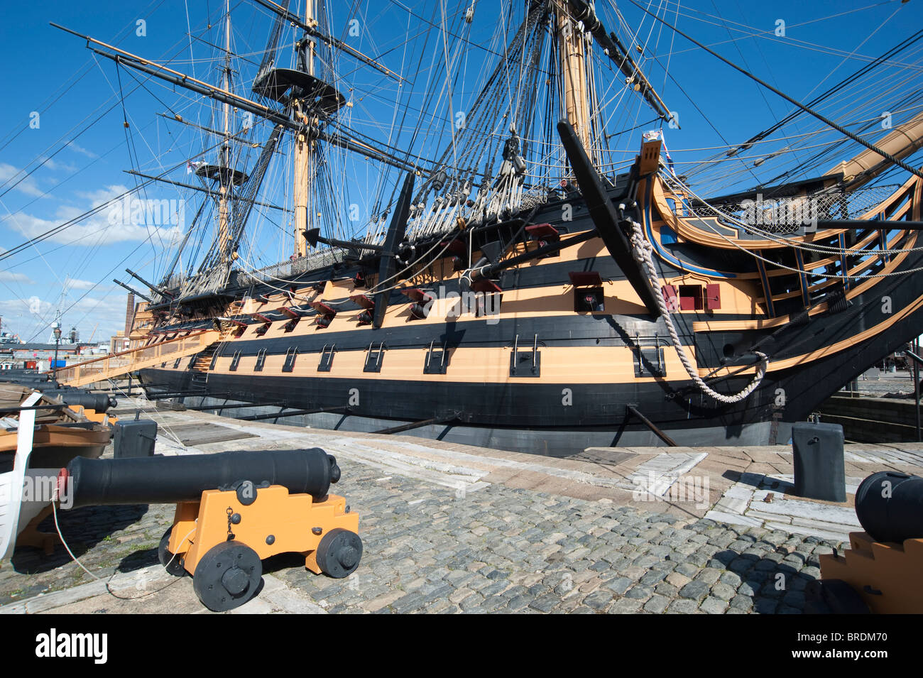 HMS Victory, Nelson’s flagship at Portsmouth Historic Dockyard in ...
