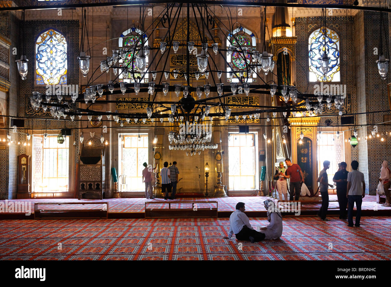 Inside the New Mosque, Istanbul, Turkey Stock Photo - Alamy