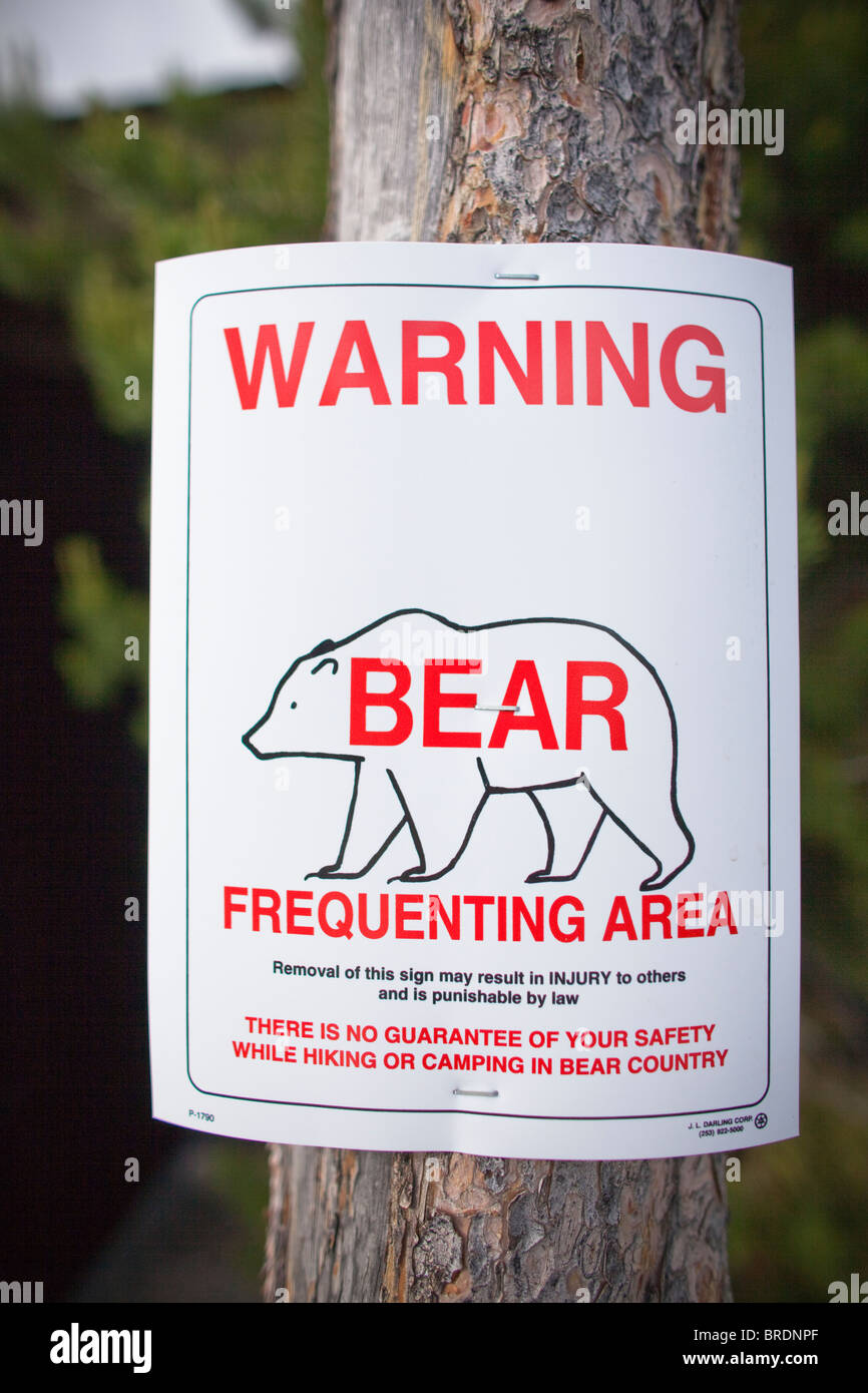 Bear warning signs hi-res stock photography and images - Alamy
