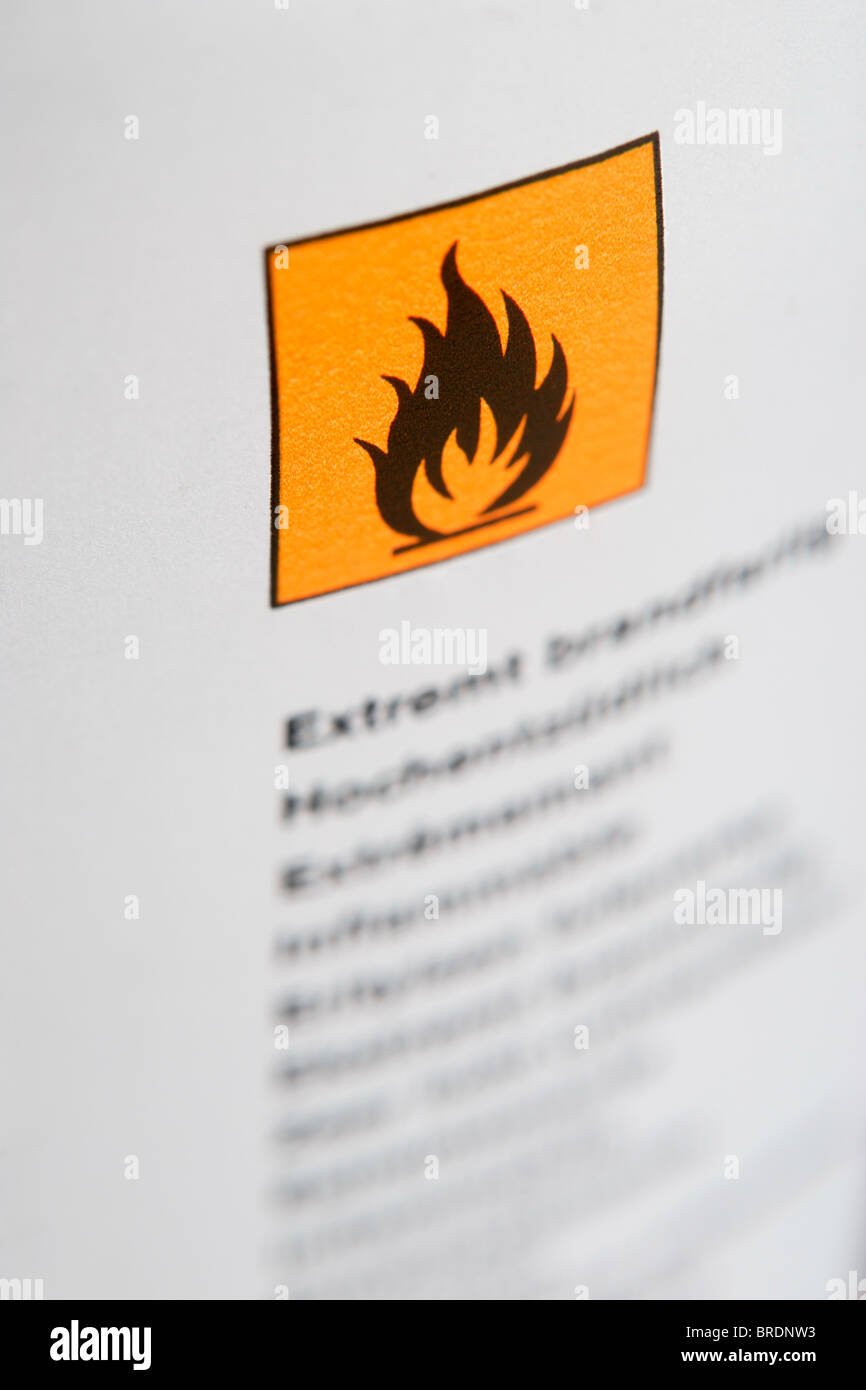 Flammable liquid warning sign hi-res stock photography and images - Alamy